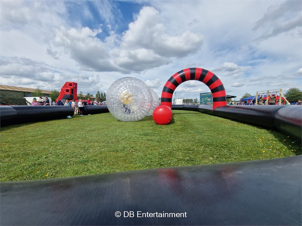Zorbs with inflatable surround - Inflatable Funfair & Exhibition Game ...